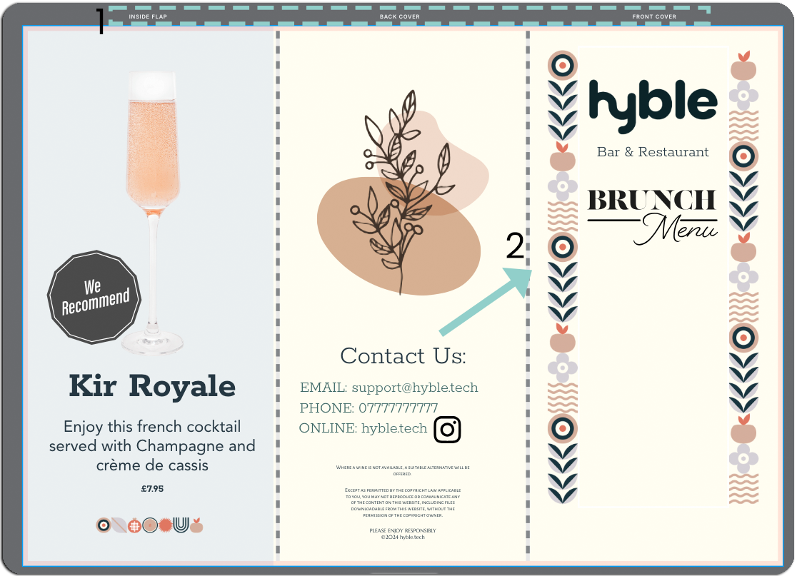 Designing a Trifold Menu – hyble Help Centre - English